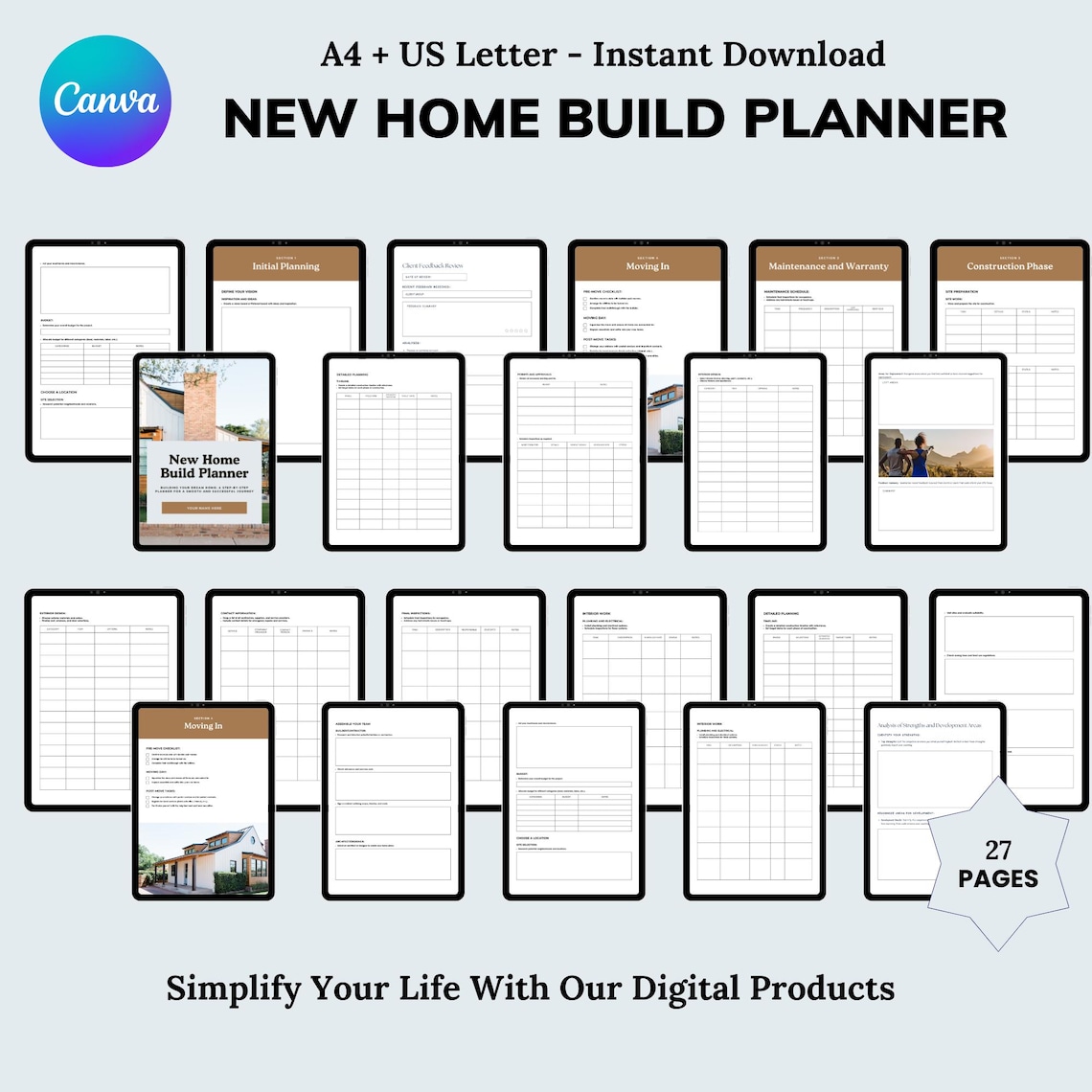 Home Build Planner, New Home Build Planner, Building Project Organizer, Home Construction ...