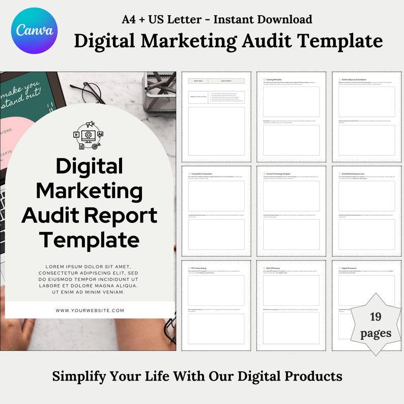 Digital Marketing Template, Audit Report Template, Email Marketing ...