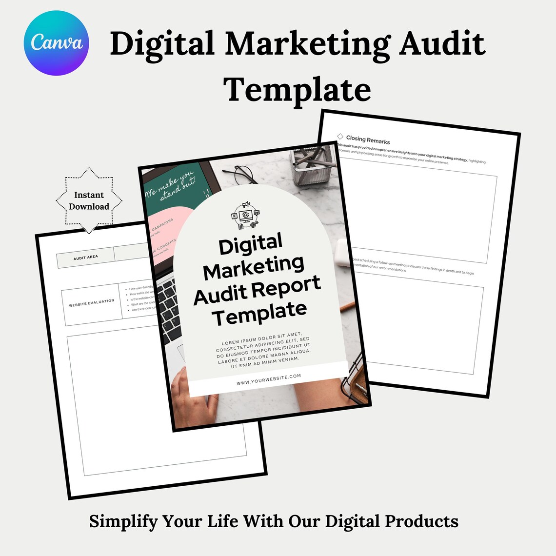 Digital Marketing Template, Audit Report Template, Email Marketing ...