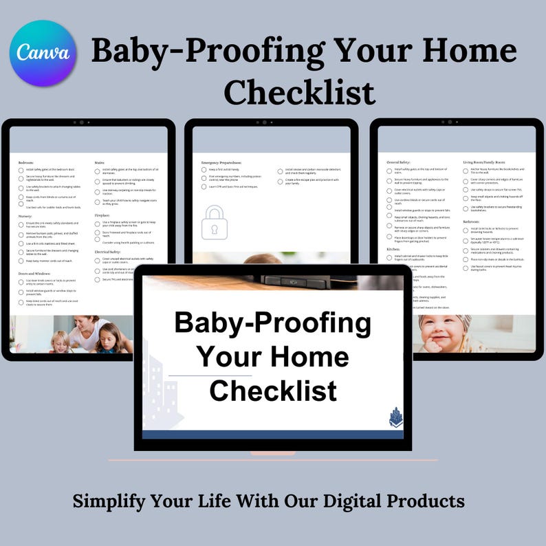 Baby Care Printable Checklist, New Baby Proofing Checklist, Proofing ...