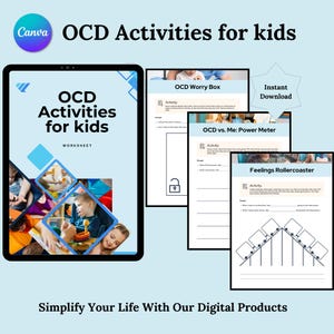 OCD Worksheet, OCD Activities for Kids, Kids Anxiety Relief Therapy ...