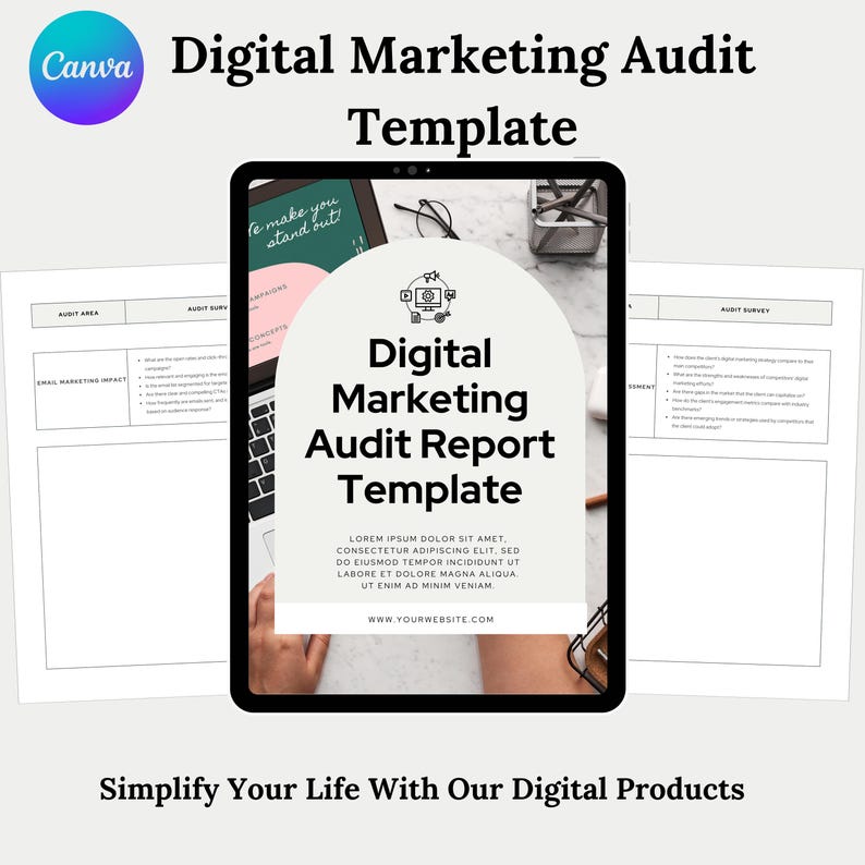 Digital Marketing Template, Audit Report Template, Email Marketing ...