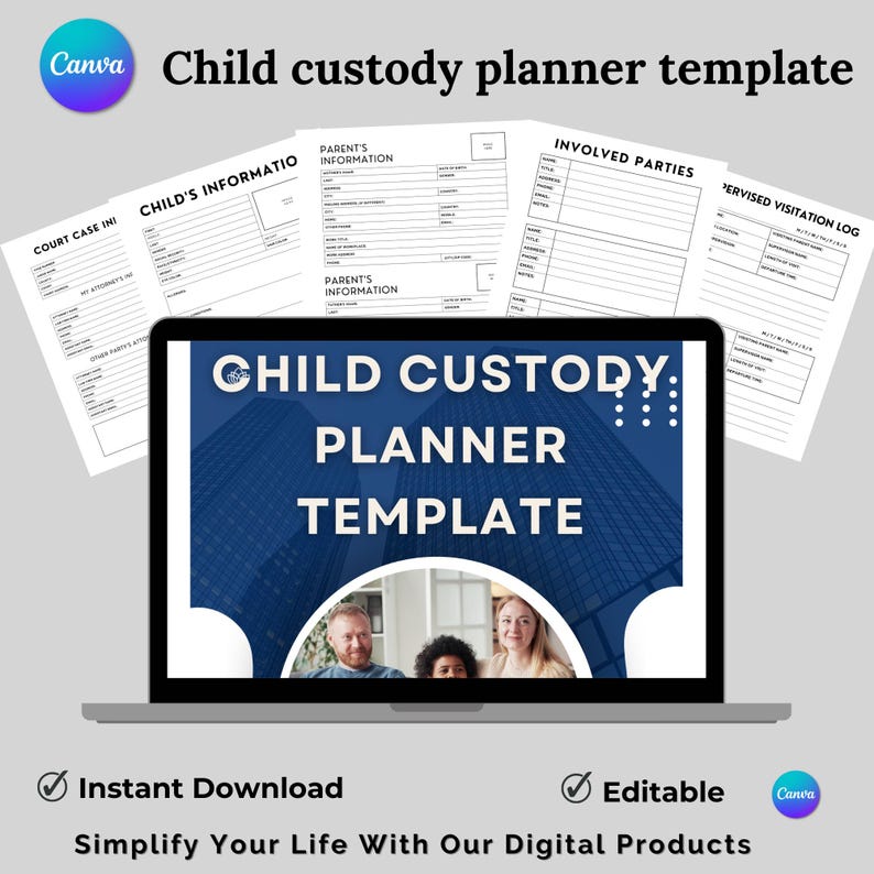 Child Custody Planner, Family Custody Agreement Template, Child Support ...