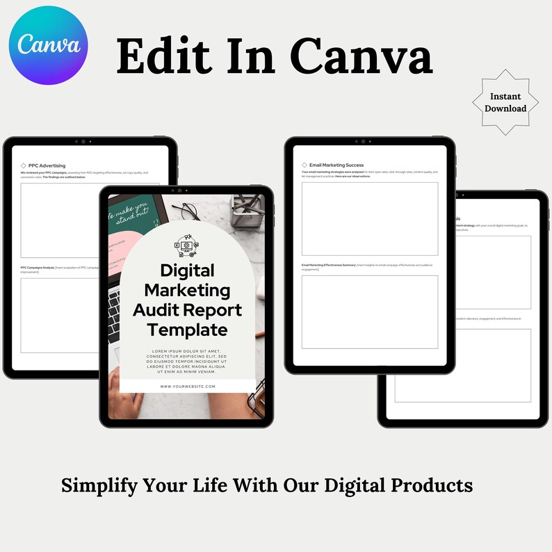 Digital Marketing Template, Audit Report Template, Email Marketing ...