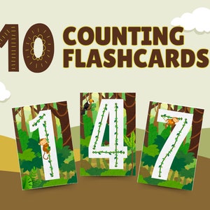 Counting Flash Cards, Printable Preschool Resources, Toddler Early ...