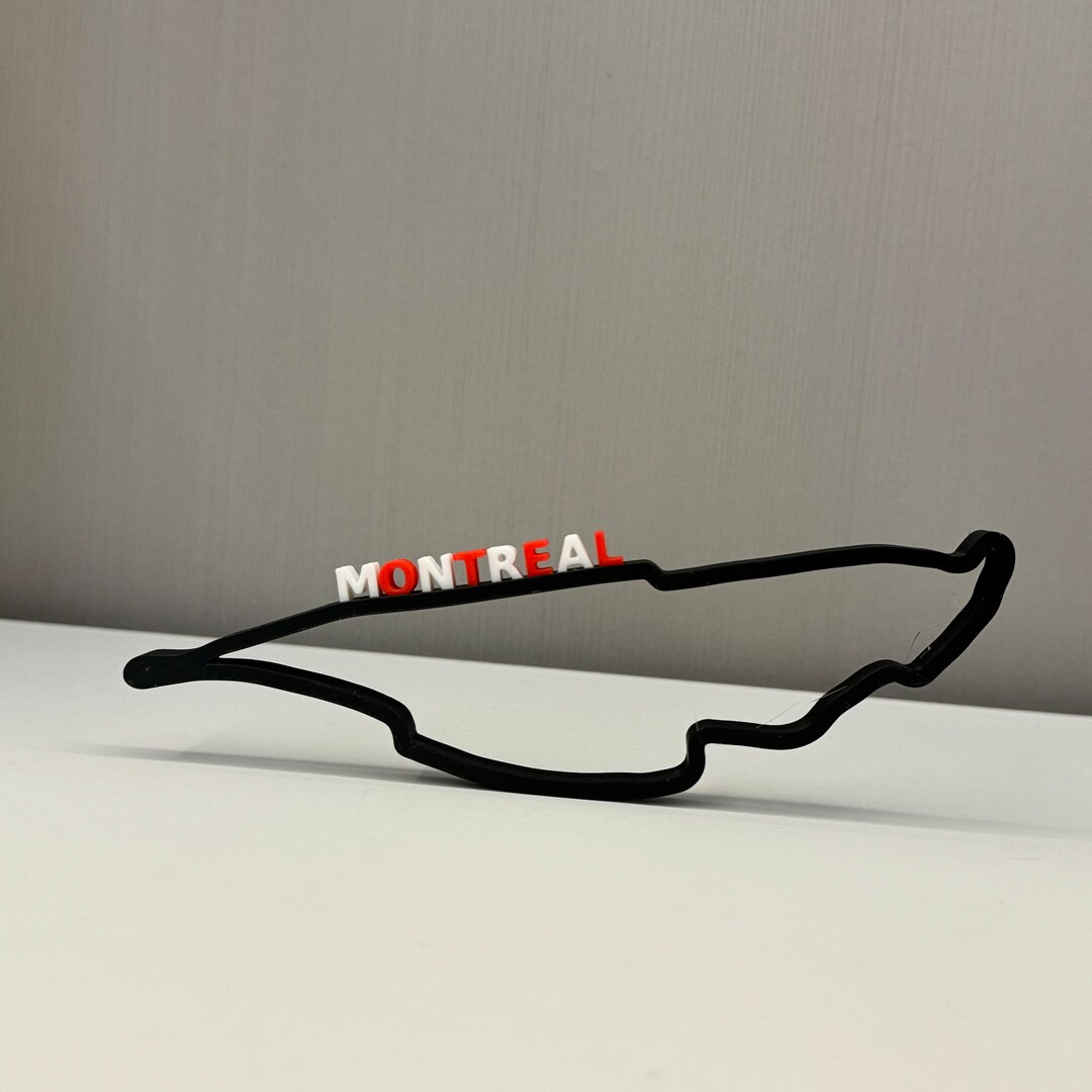 F1 Track Montreal Gift Colored 3D Print Decoration Formula 1 Car Racing ...