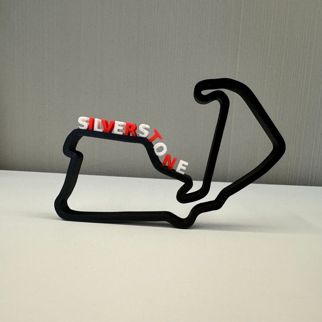 Formula 1 Wall Art Silverstone 3D Print Coloured Track Decoration F1 ...