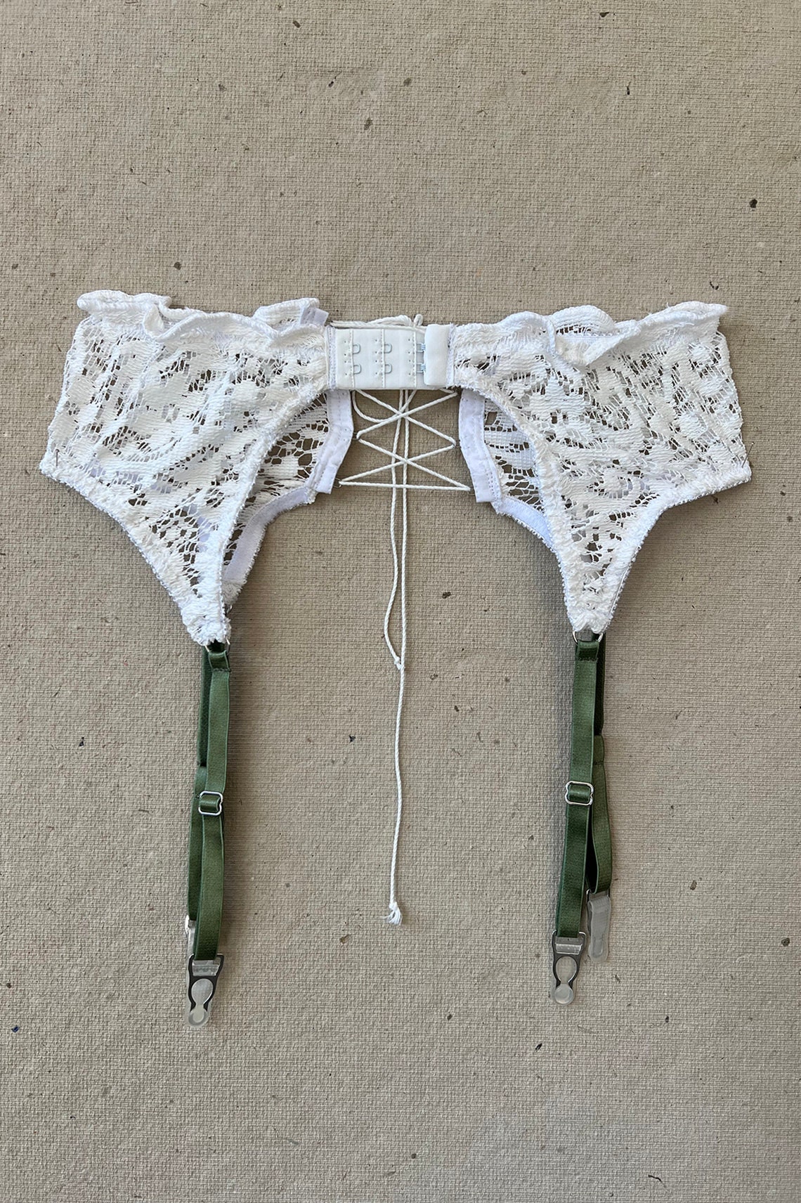 Anaphora Garter Belt in Upcycled Vintage Crochet Lace | Sustainable ...