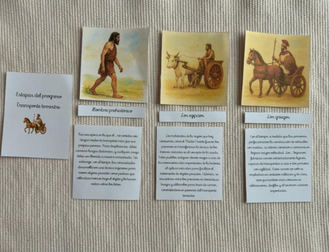 Montessori Nomenclature - Stages of Progress: Land Transportation | 3 ...