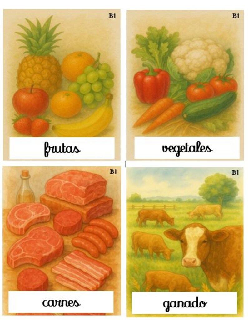 Montessori Nomenclature B1: What Does the Farmer Produce? | Printable ...