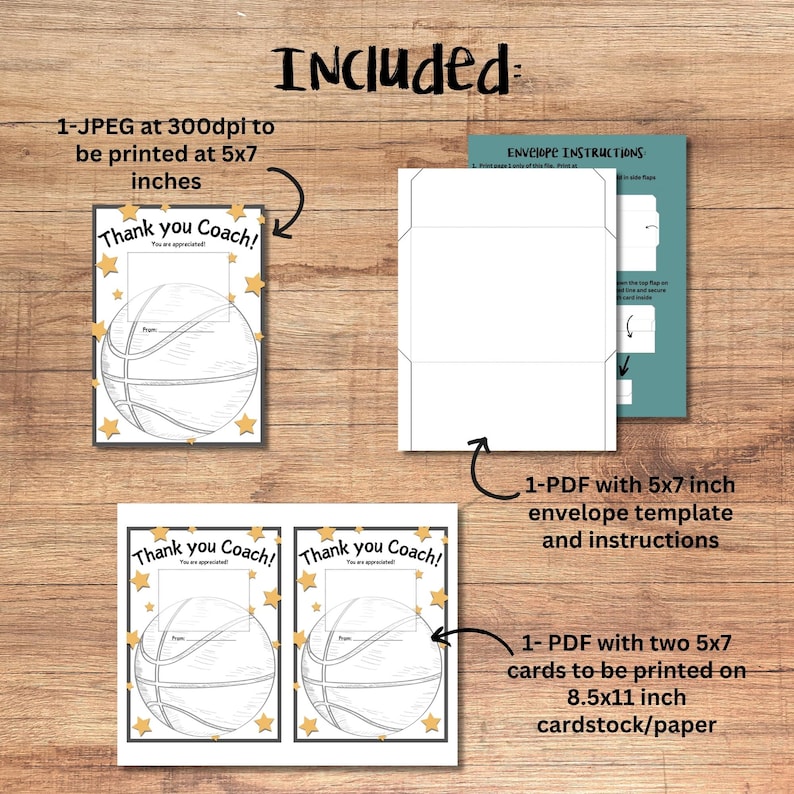 Printable Basketball Coach Thank You Gift Card Holder, Printable Thank ...