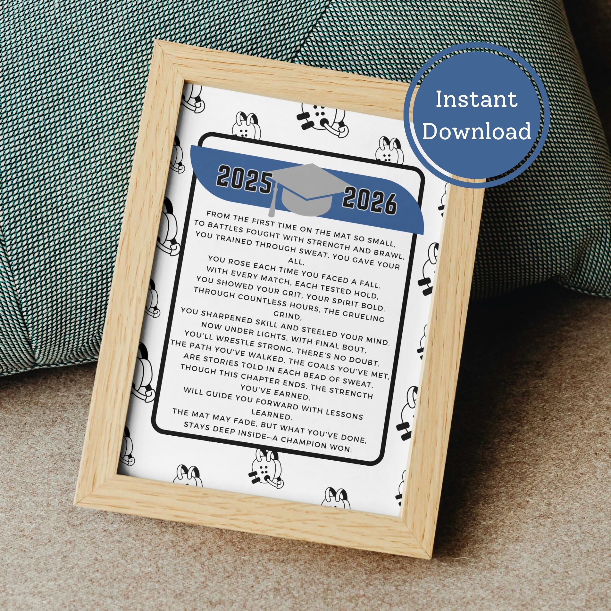 Printable Wrestler Senior Night Gift Poems, Senior Night Letters From ...