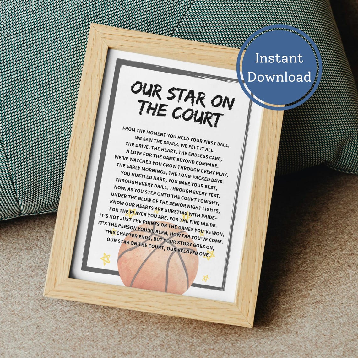 Printable Basketball Senior Night Gift Poems, Senior Night Letters From ...