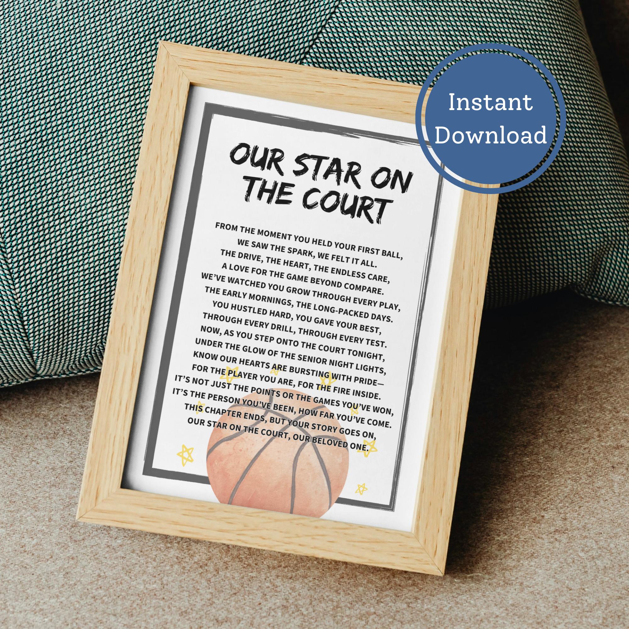 Printable Basketball Senior Night Gift Poems, Senior Night Letters From ...
