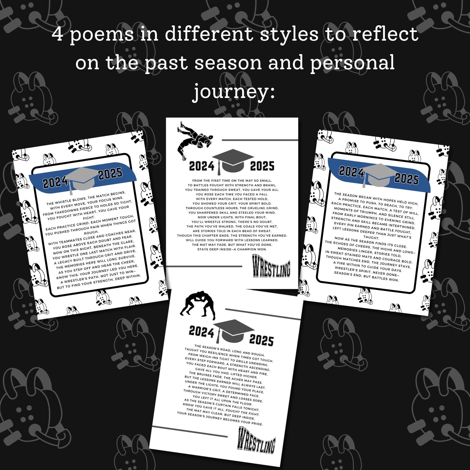 Printable Wrestler Senior Night Gift Poems, Senior Night Letters From ...