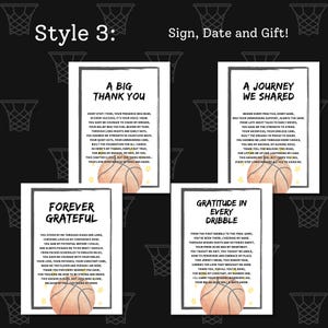 Printable Basketball Parents Night Thank You Poems, End of Season ...
