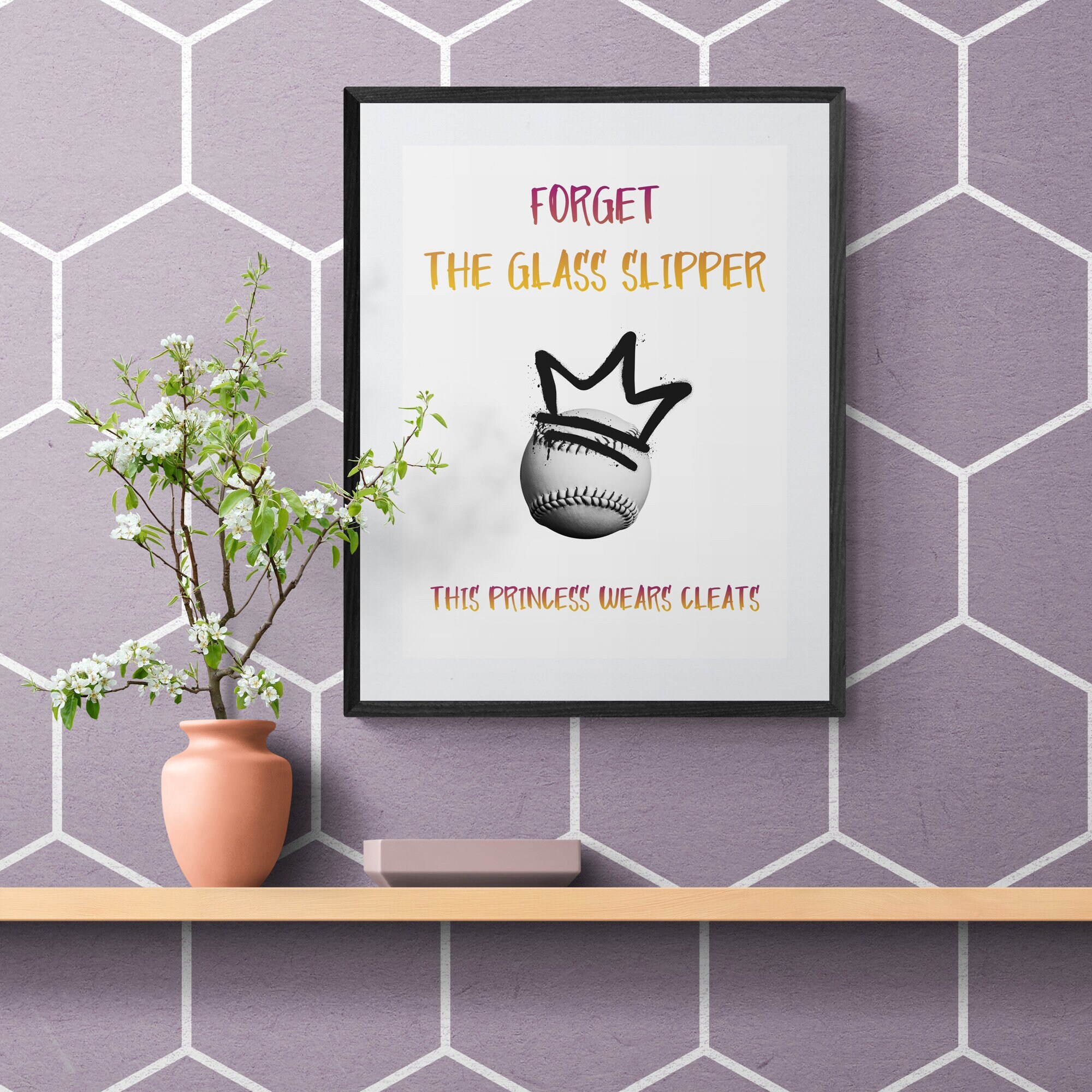 Custom Printable Softball Wall Art Poster, Softball Player Room Decor ...