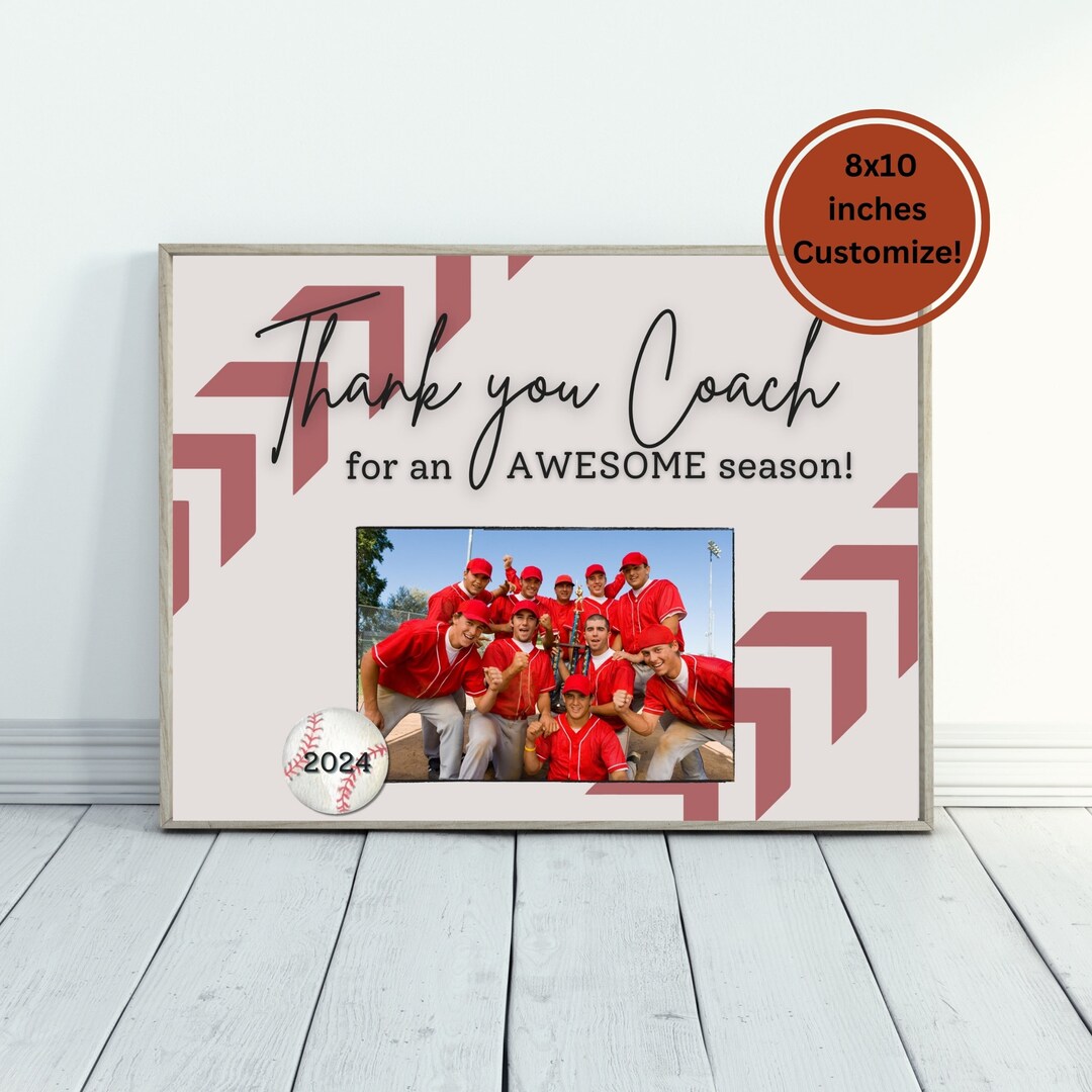 Personalized Custom Baseball Coach Thank You Gift, Baseball Coach Gift ...
