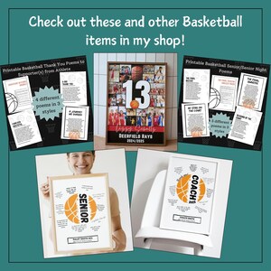 Printable Basketball Senior Night Gift Poems, Senior Night Letters From ...