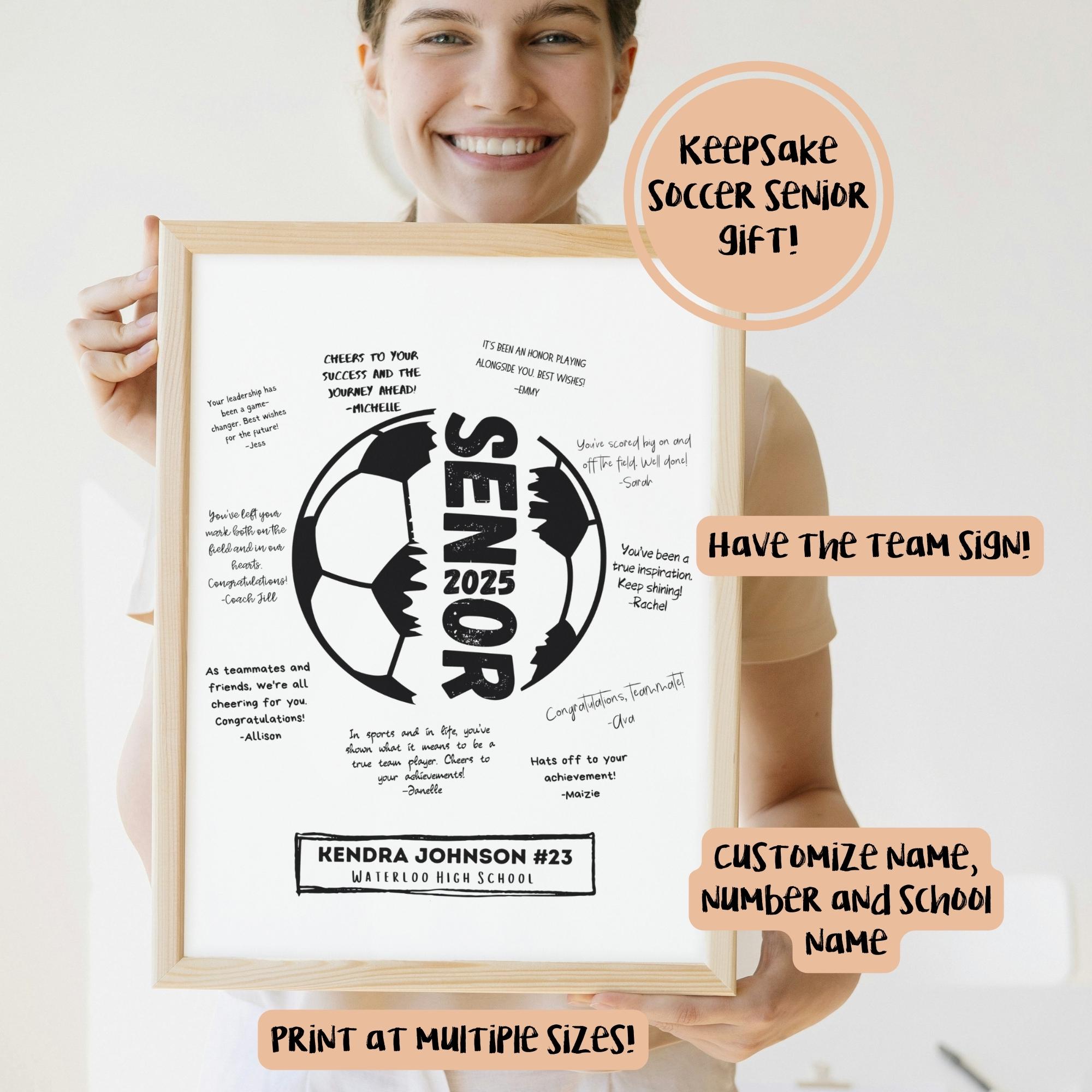Custom Printable Senior Gift Soccer Poster for Signatures End of Season ...