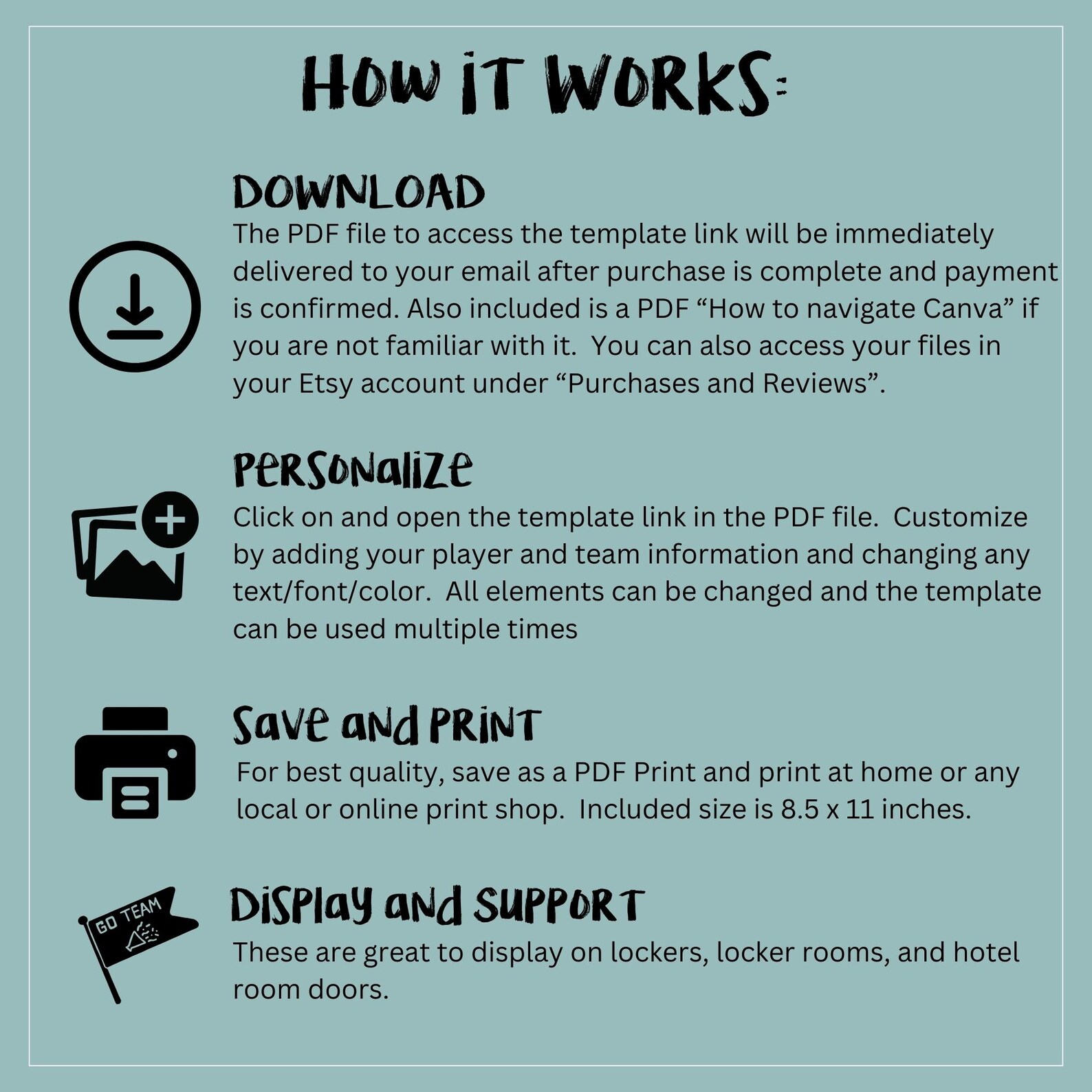 Printable Basketball State Bound Playoffs Editable Locker Sign Hotel ...