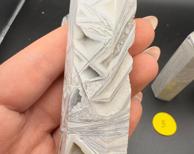 White Mexican Crazy Lace Agate Towers - Etsy