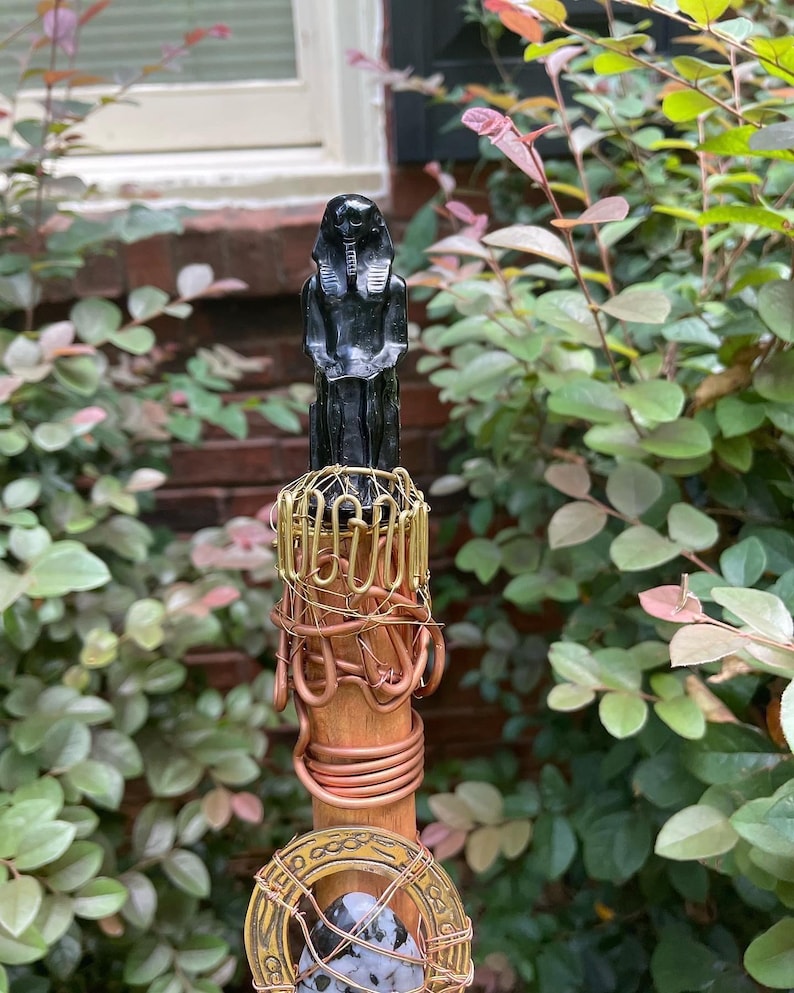 6 Foot Pharaoh Staff | Egyptian Ceremonial Walking Staff | Kemetic ...