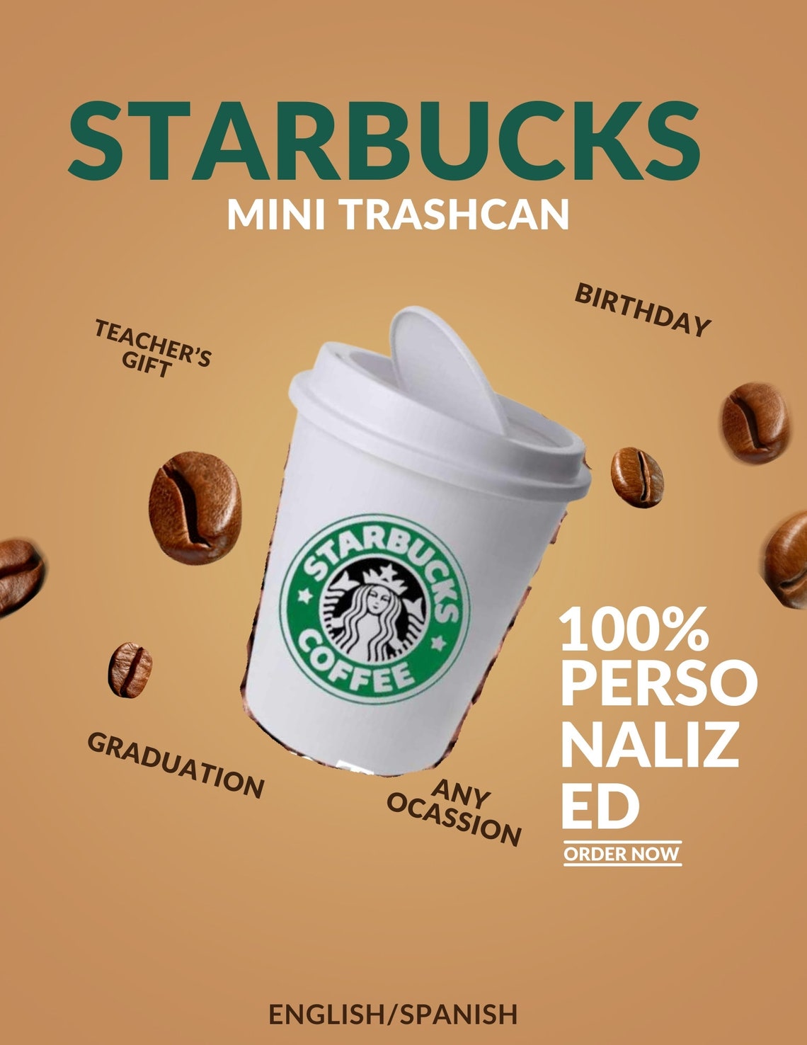 Customized/ STARBUCKS Coffee Cup Mini-trash Bin - Etsy