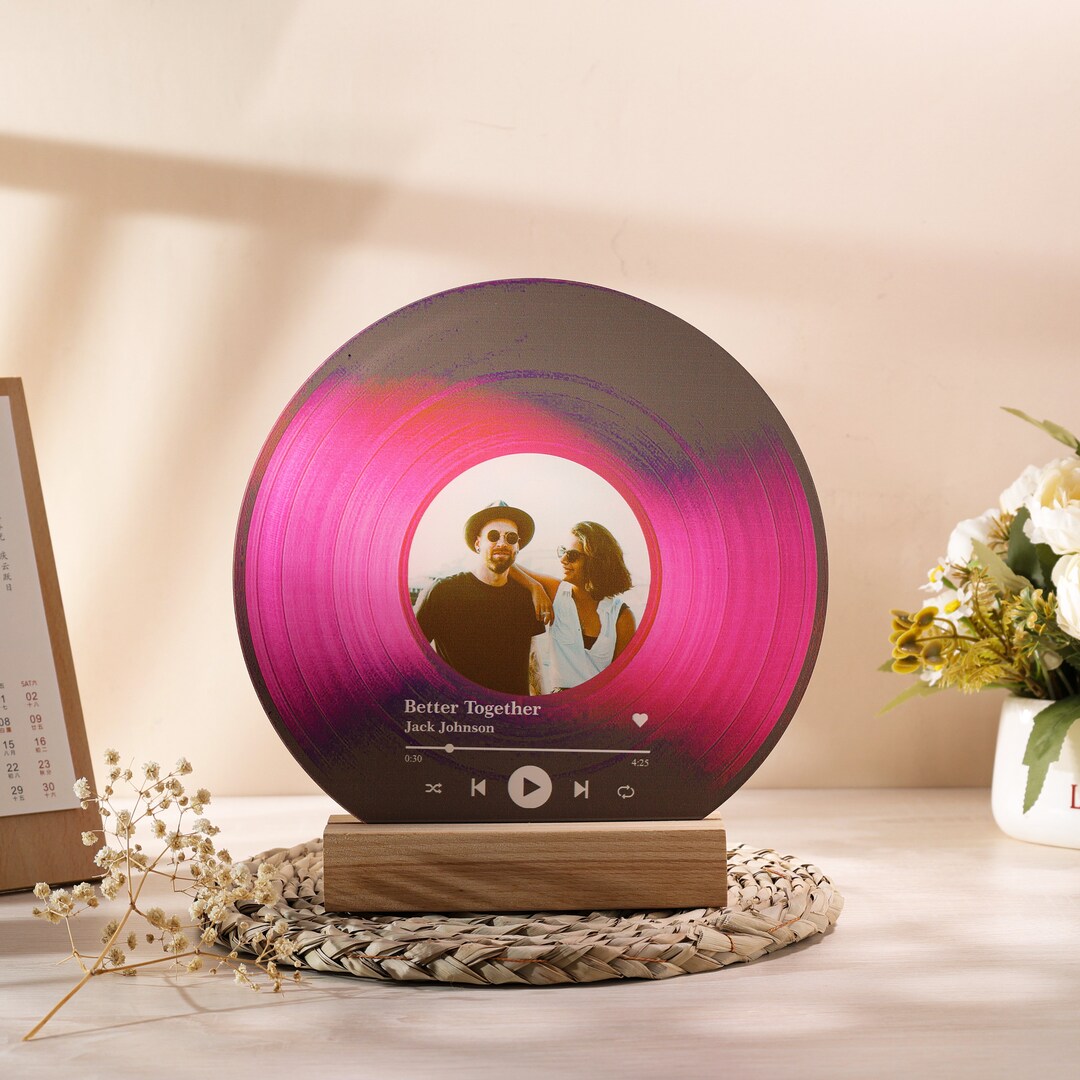 Custom Photo Music Record for Her, Personalized Acrylic Vinyl Record ...