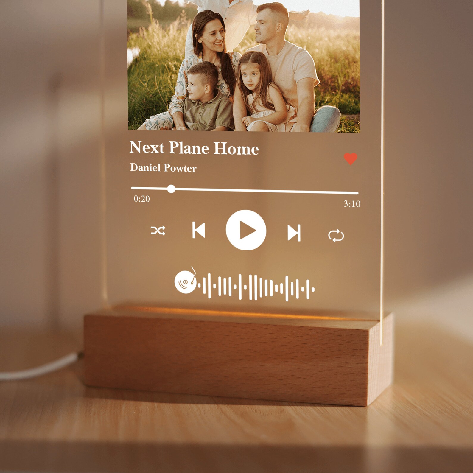 Custom Light up Music Plaque, Personalized Song Photo Night Light, LED ...