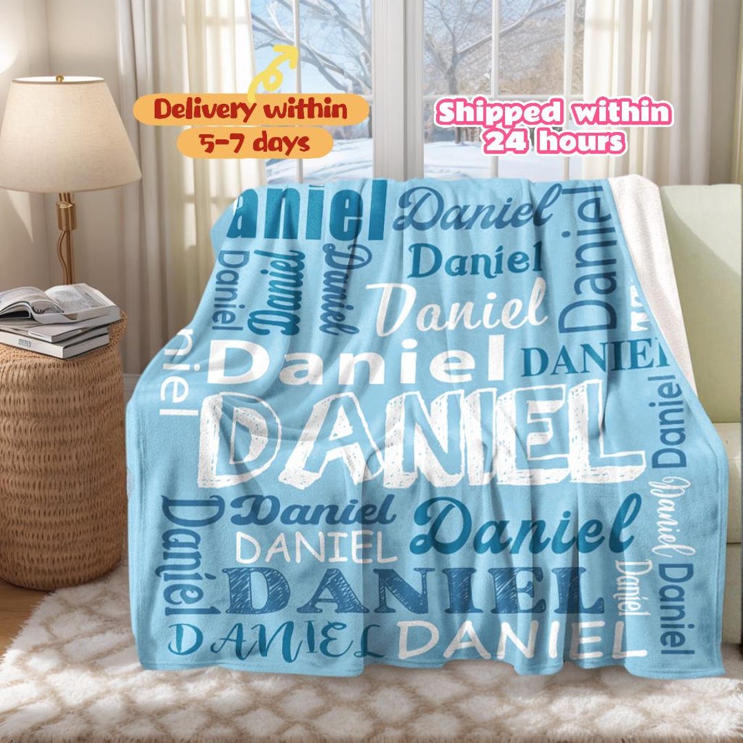 Custom Kids Name Blankets, Custom Baby Blankets With Name, Custom ...