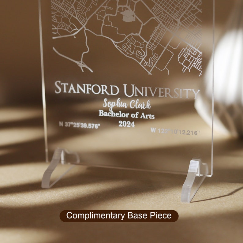 Custom Campus Map Night Light, Personalized College Map LED Night Lamp ...