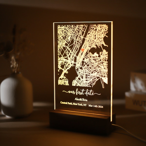 Custom College/university Map Night Light, Unique Grad Gift Class of ...
