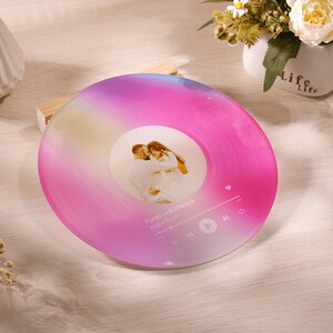 Custom Round Photo Vinyl Record, Personalized Album Cover Music Plaque ...