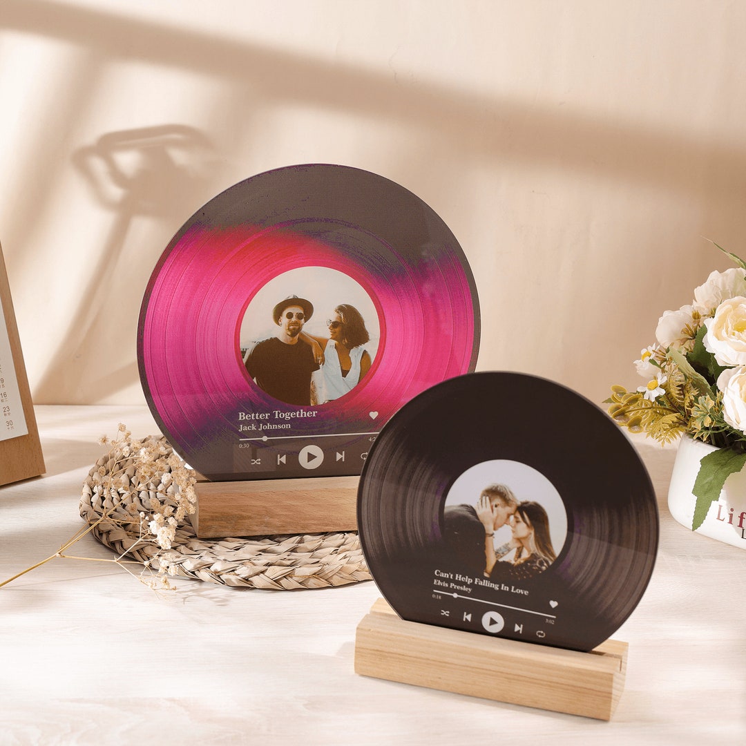 Custom Vinyl Record With Photo, Personalized Music Record Plaque, Song ...