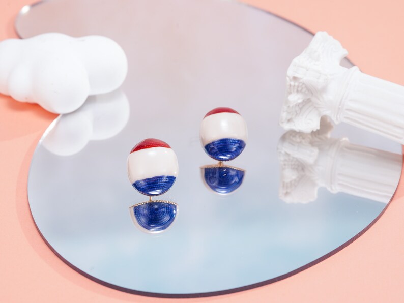 Enamel Paris Olympic Games Earrings/paris Souvenir Jewelry/france Flag ...