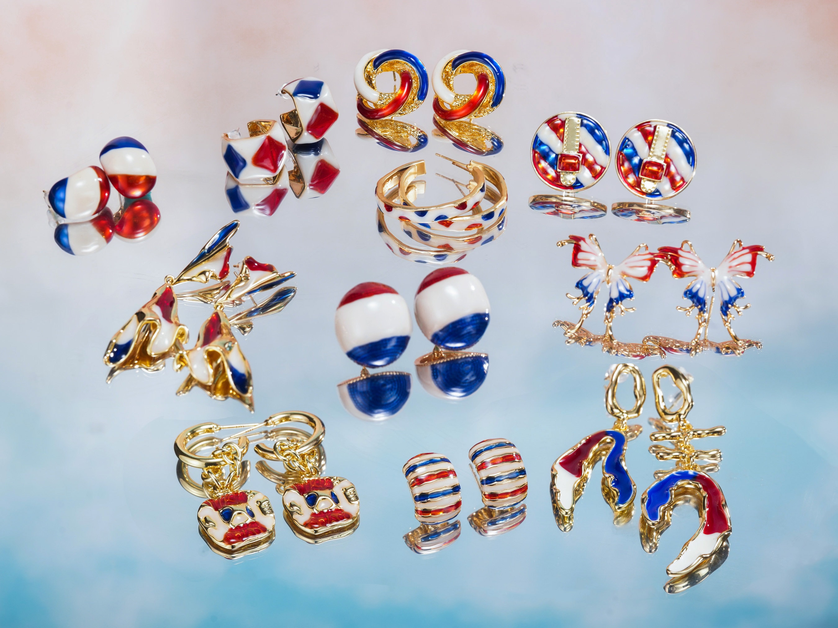 Enamel Paris Olympic Games Earrings/paris Souvenir Jewelry/france Flag ...