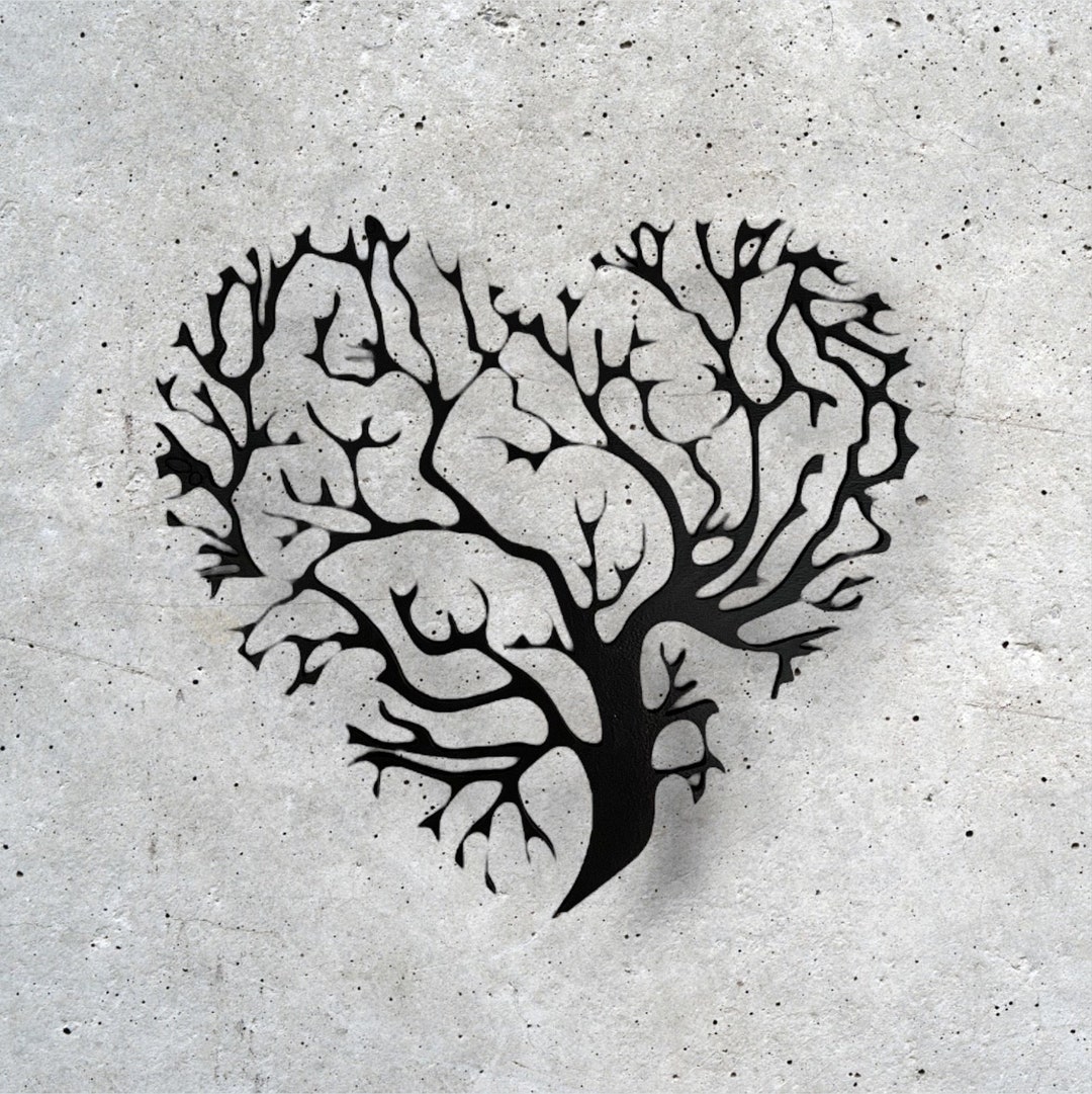 Heart Tree Wall Art,wall Decor,heart of Tree Wall Decor,heart Wall Art ...