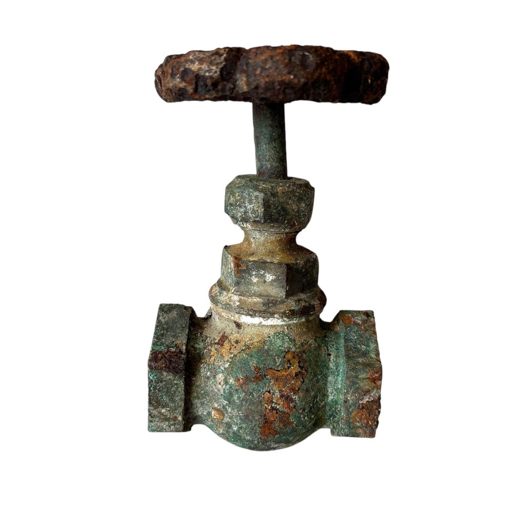 Faucet Valve Plumbing Tap Rusty Metal Steampunk Industrial Garden Decor ...