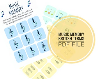 Treble Clef Memory Game Beginner Music Note Education Music Teacher ...