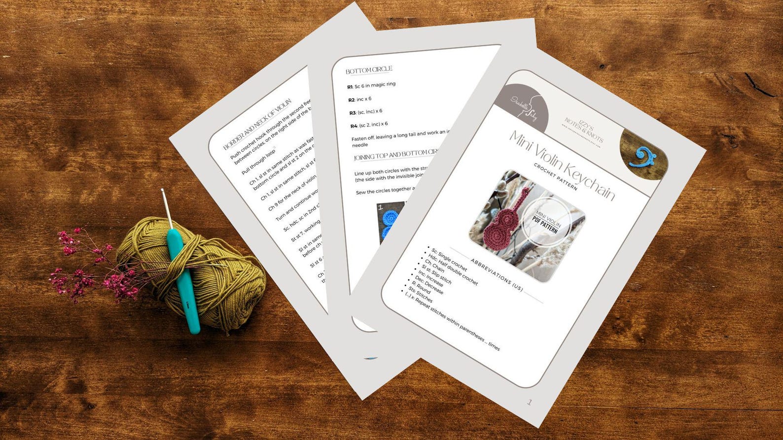Mini Violin Keychain, PDF Crochet Pattern, English - Etsy