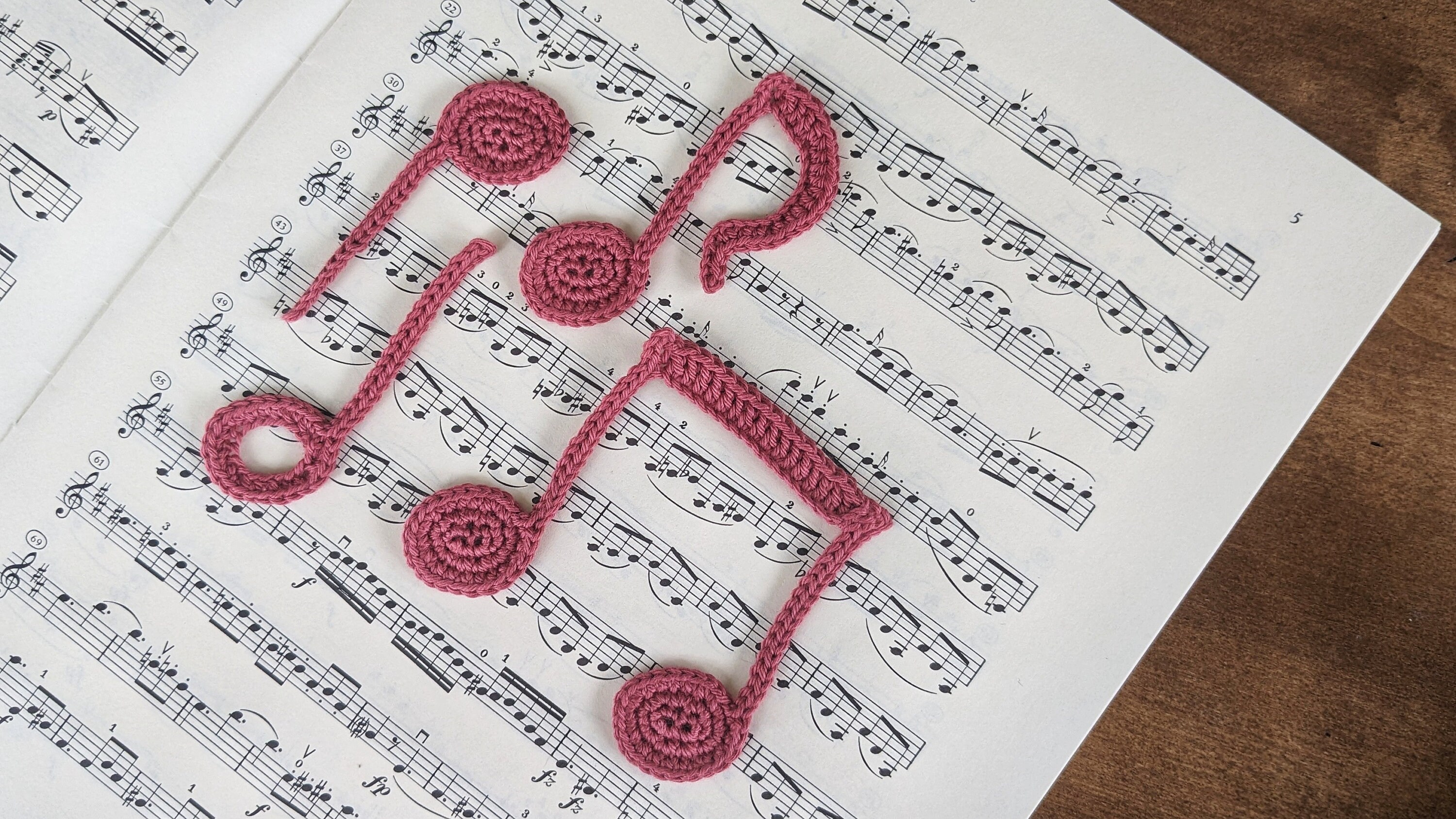 Crotchet, Quaver & Minim, PDF Crochet Pattern, English - Etsy