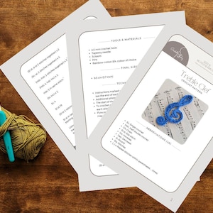 Treble Clef, PDF Crochet Pattern, English - Etsy