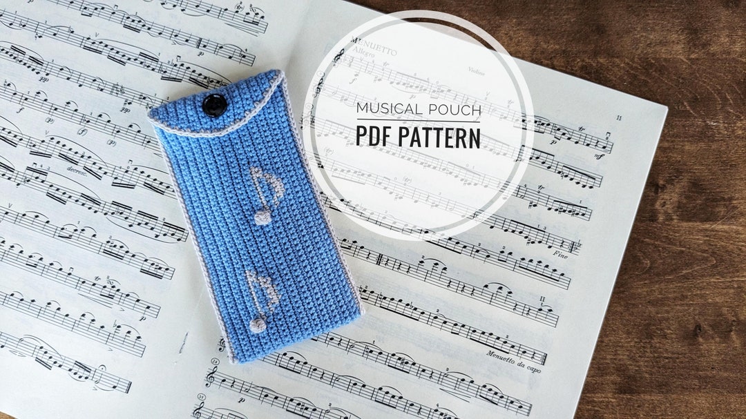 Musical Pouch, PDF Crochet Pattern, English - Etsy