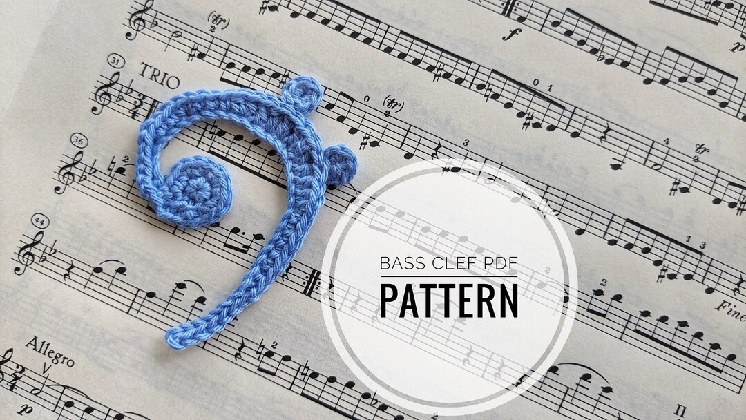 Bass Clef, PDF Crochet Pattern, English - Etsy