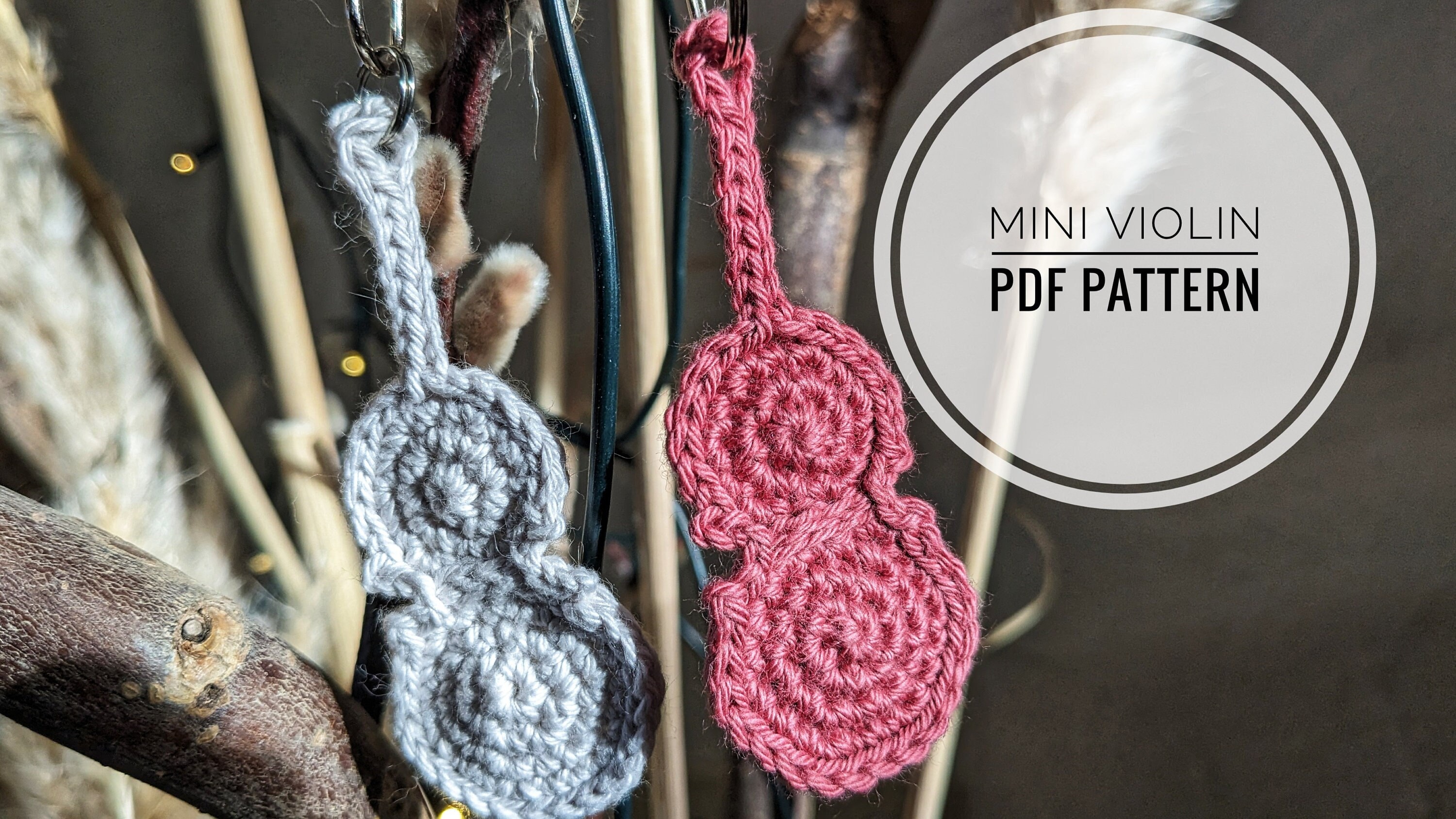 Mini Violin Keychain, PDF Crochet Pattern - Etsy