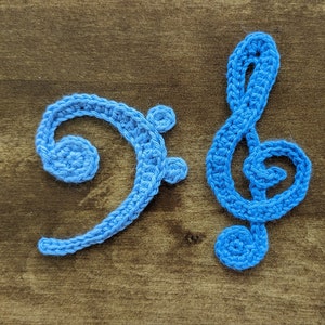 Treble & Bass Clefs, PDF Crochet Pattern, English - Etsy