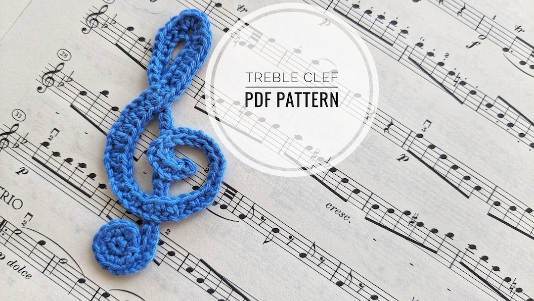 Treble Clef, PDF Crochet Pattern, English - Etsy