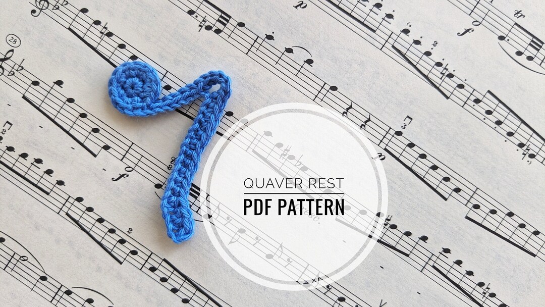 Quaver Rest, PDF Crochet Pattern, English - Etsy