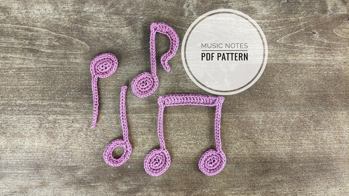 Crotchet, Quaver & Minim, PDF Crochet Pattern, English - Etsy